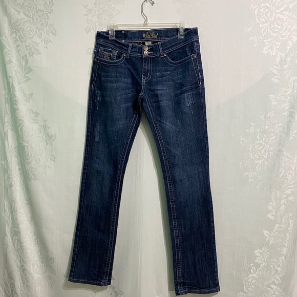 Red Rivet | Jeans | Red Rivet Angel Wings Jeweled Straight Leg Jeans ...